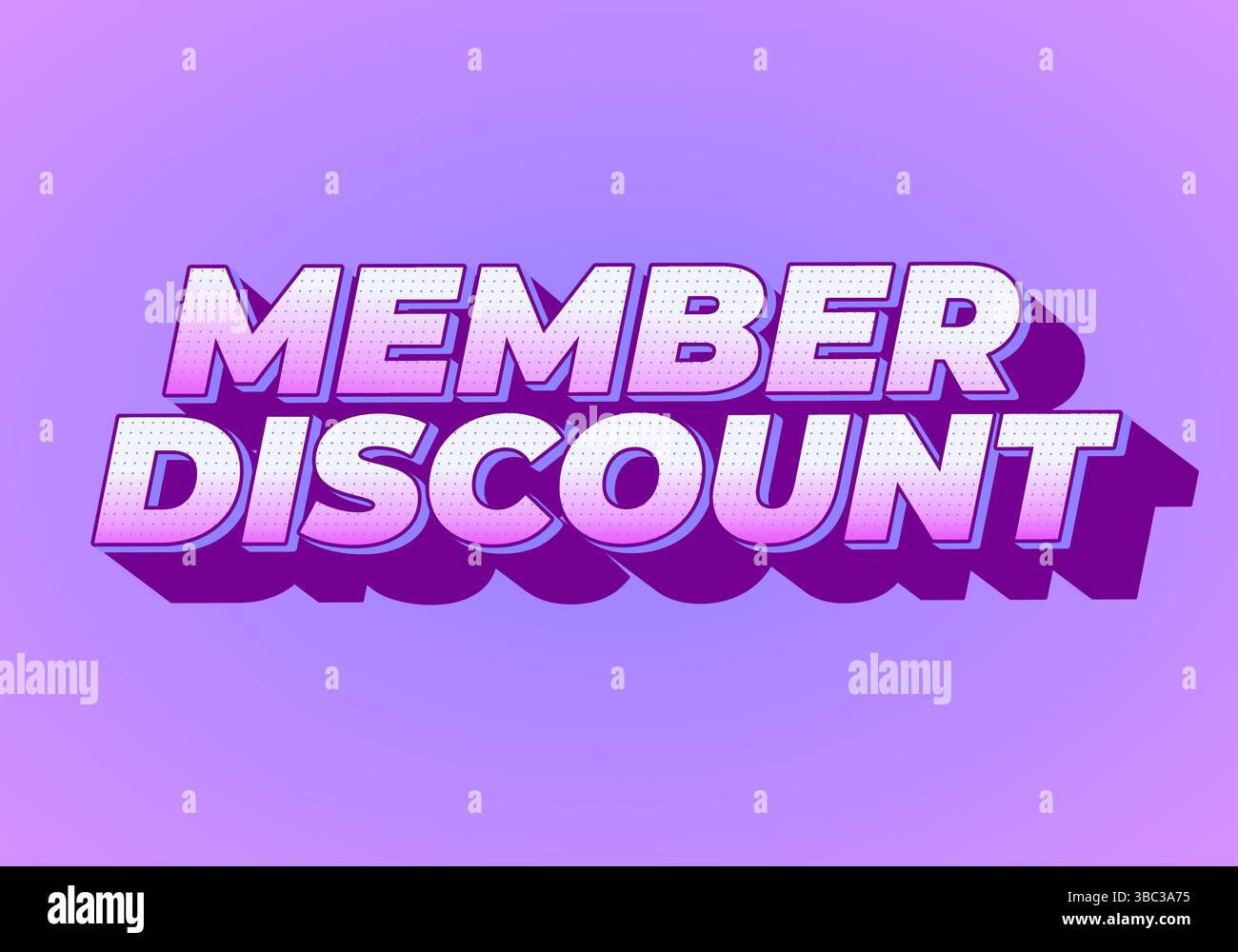 Member discount. Eye catching typography for campaign banner or ...