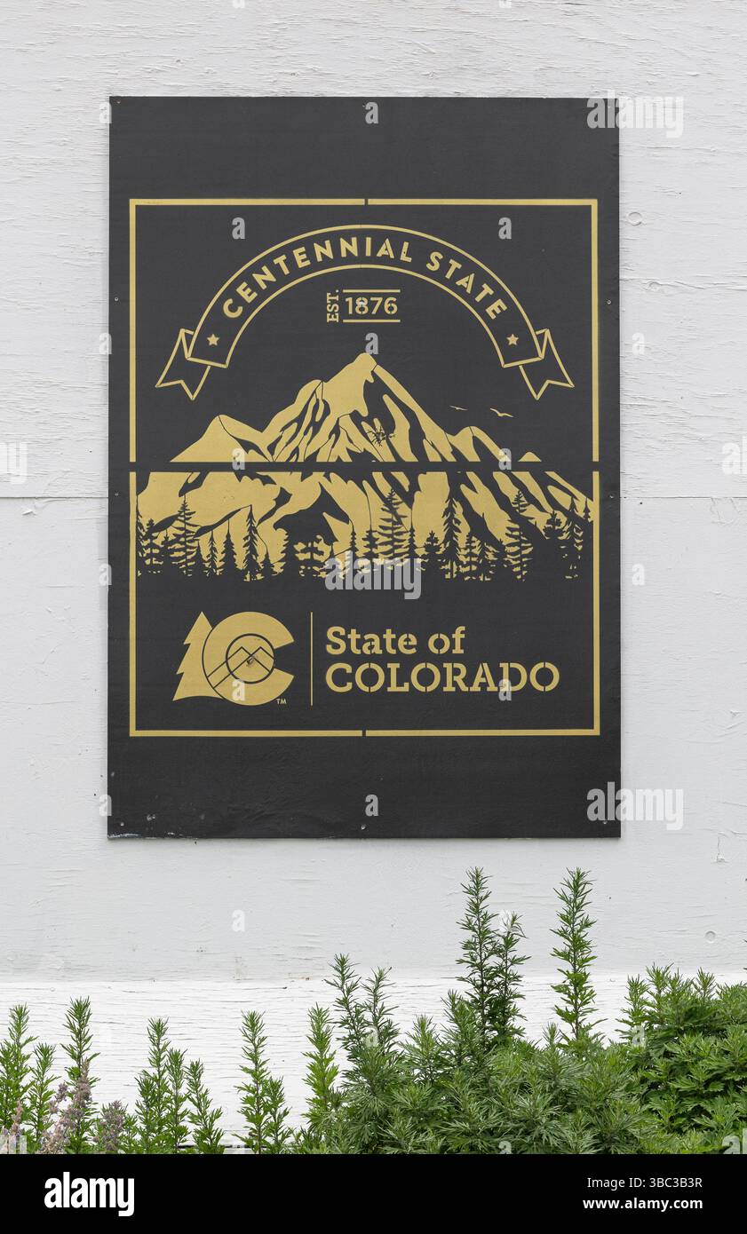 Colorado, USA - June 24 2024: State of Colorado Centennial State Sign ...
