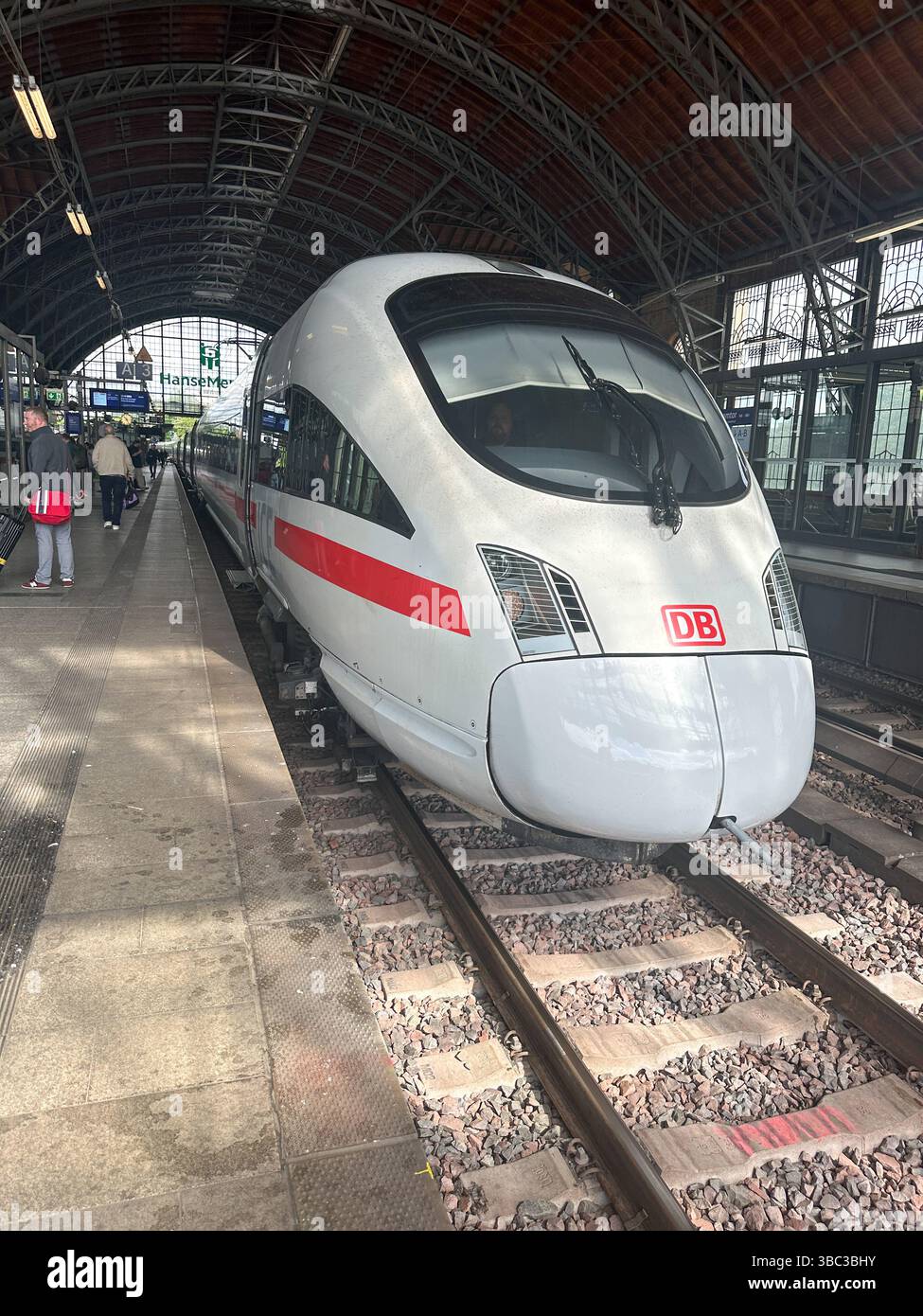 Eisenbahnverkehr am Bahn hof Hamburg-Dammtor. Intercity Express Zug der ...