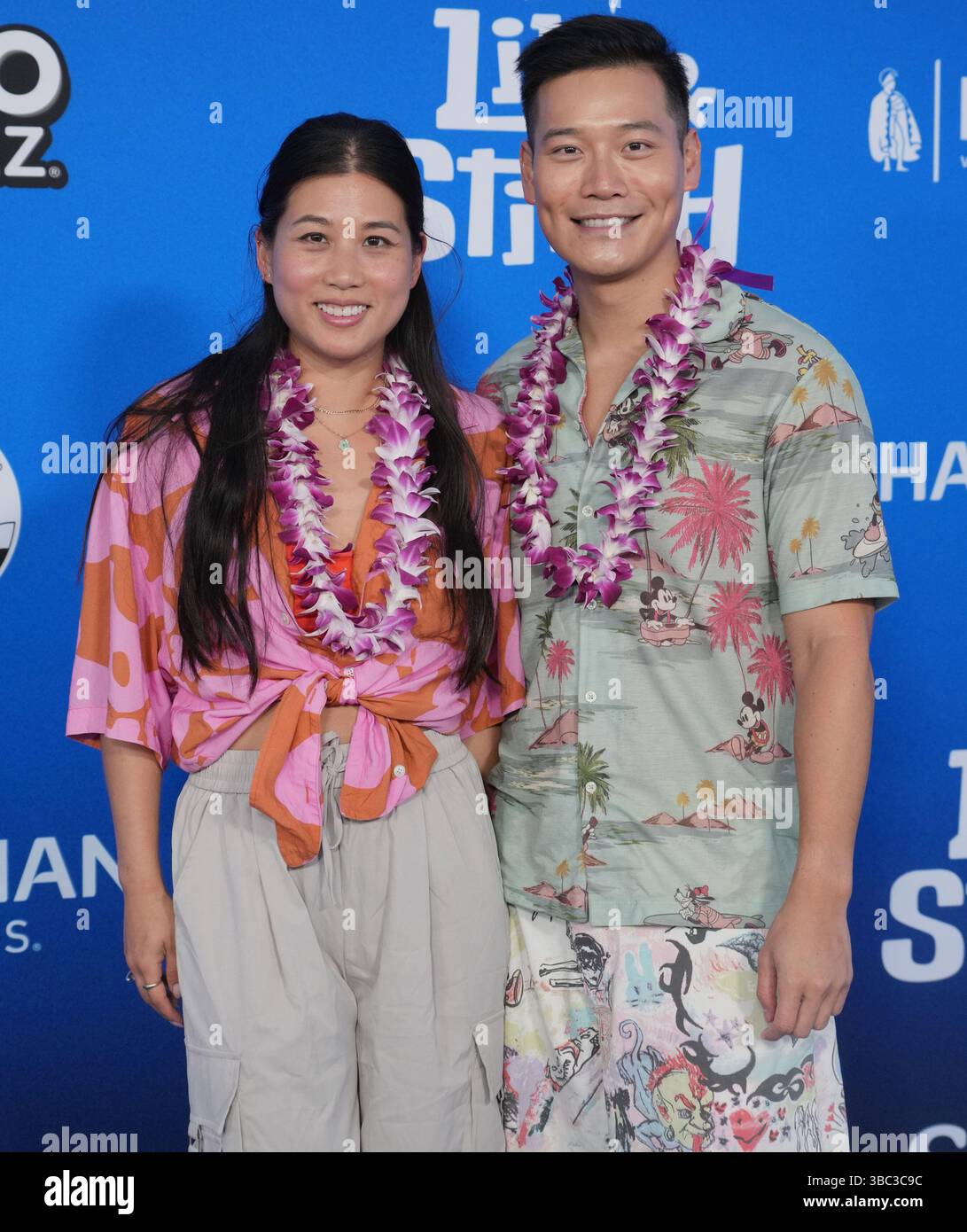 (L-R) Cathleen Chen and Danny Lam arrives at the Disney's LILO & STITCH ...