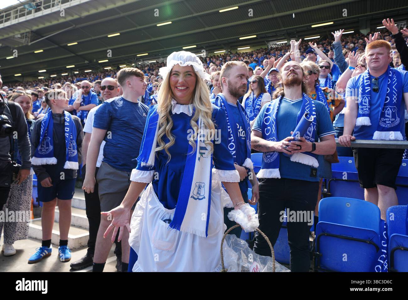 The Everton Toffee Lady ahead of the Premier League match at Goodison ...