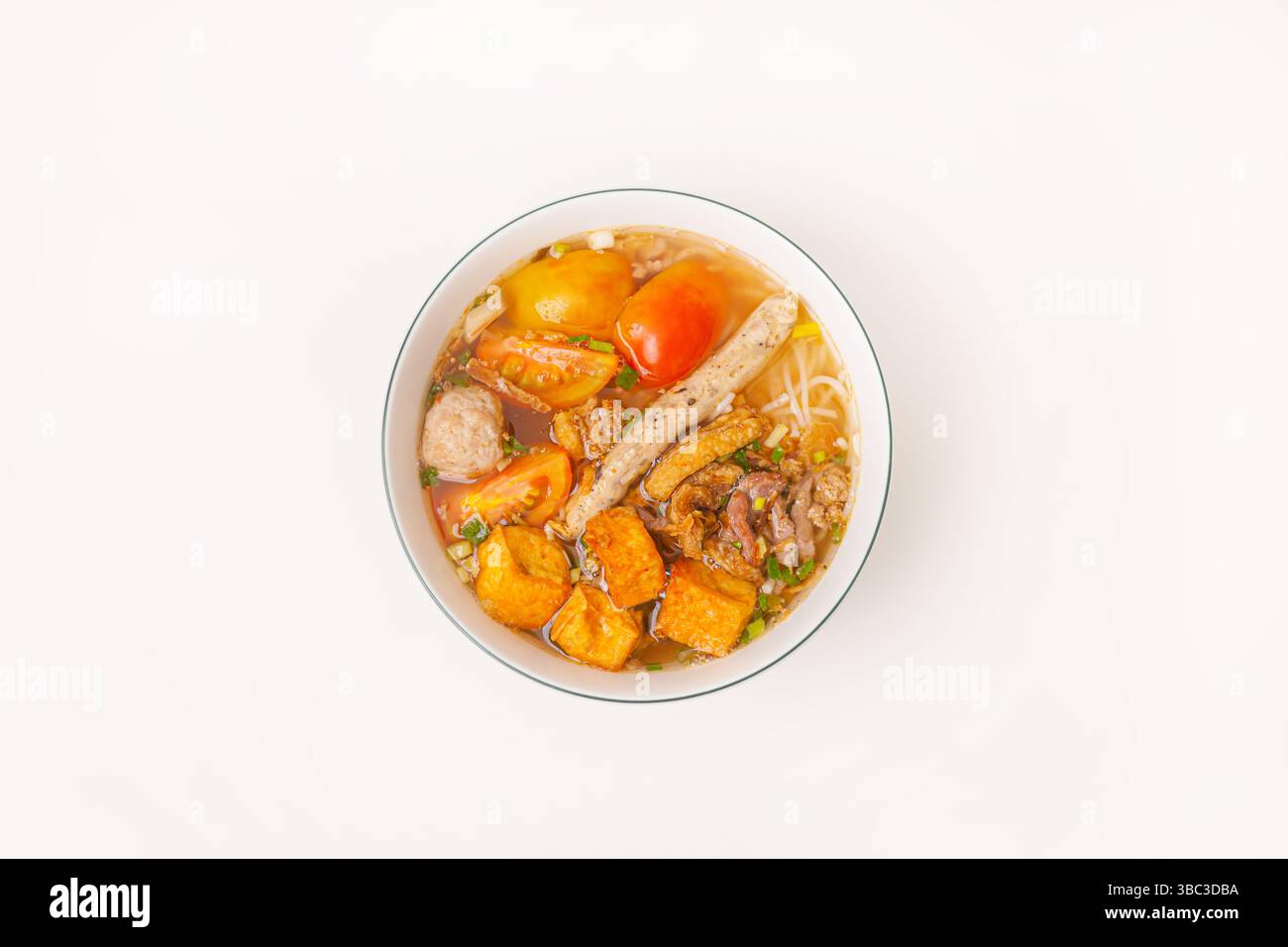 Bun Rieu Cua Ha Noi, Crab paste vermicelli soup with minced shrimp ...