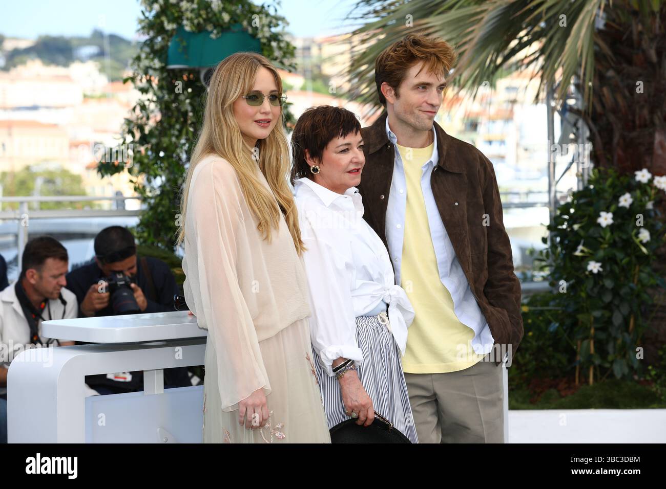 May 18, 2025, Cannes, Cote D'azur, France: JENNIFER LAWRENCE, director LYNNE RAMSAY and ROBERT ...