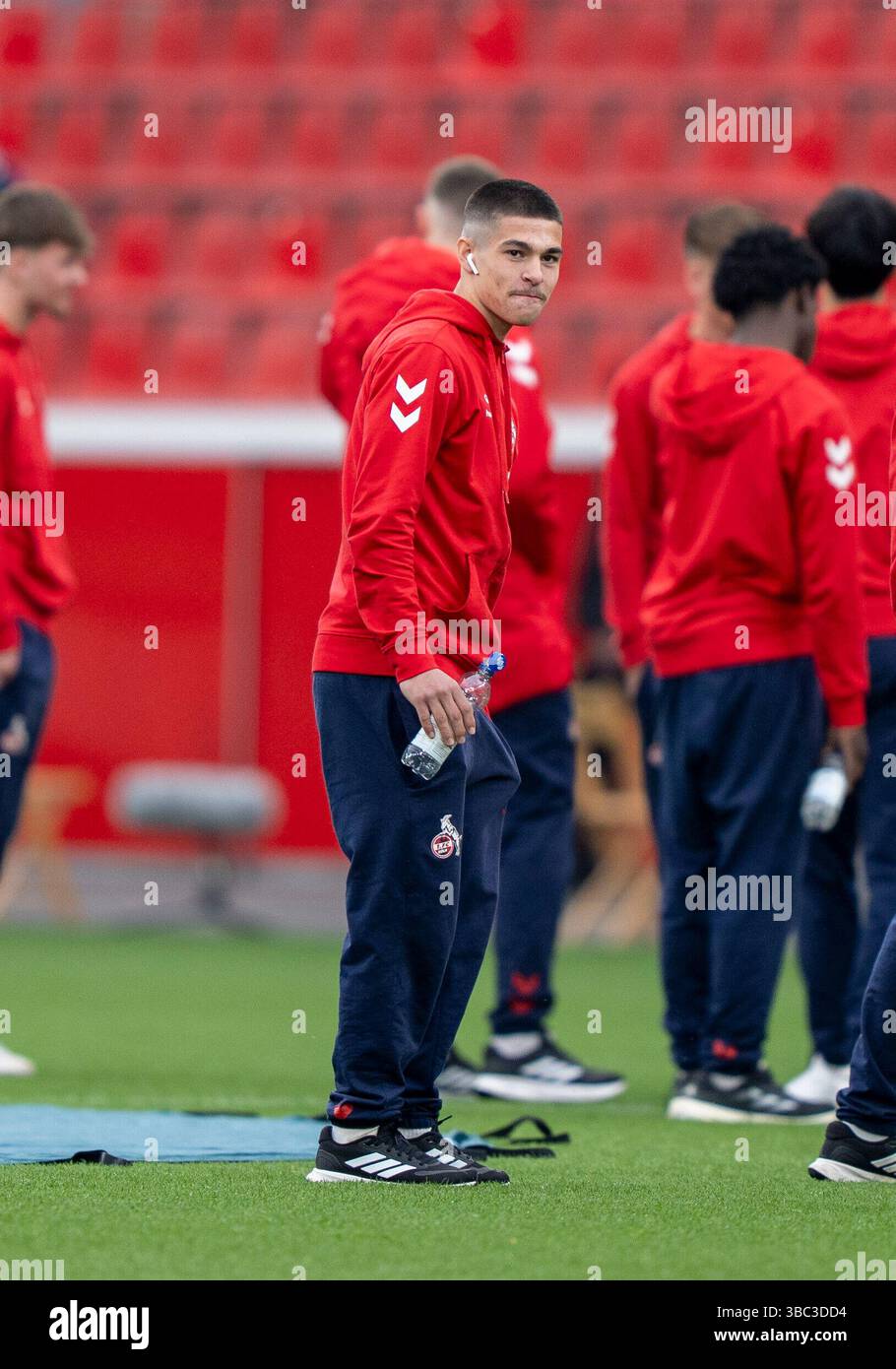 Leverkusen, Deutschland. 18th May, 2025. San-Luca Spitali (1.FC Koeln, #3) 18.05.2025, Bayer ...