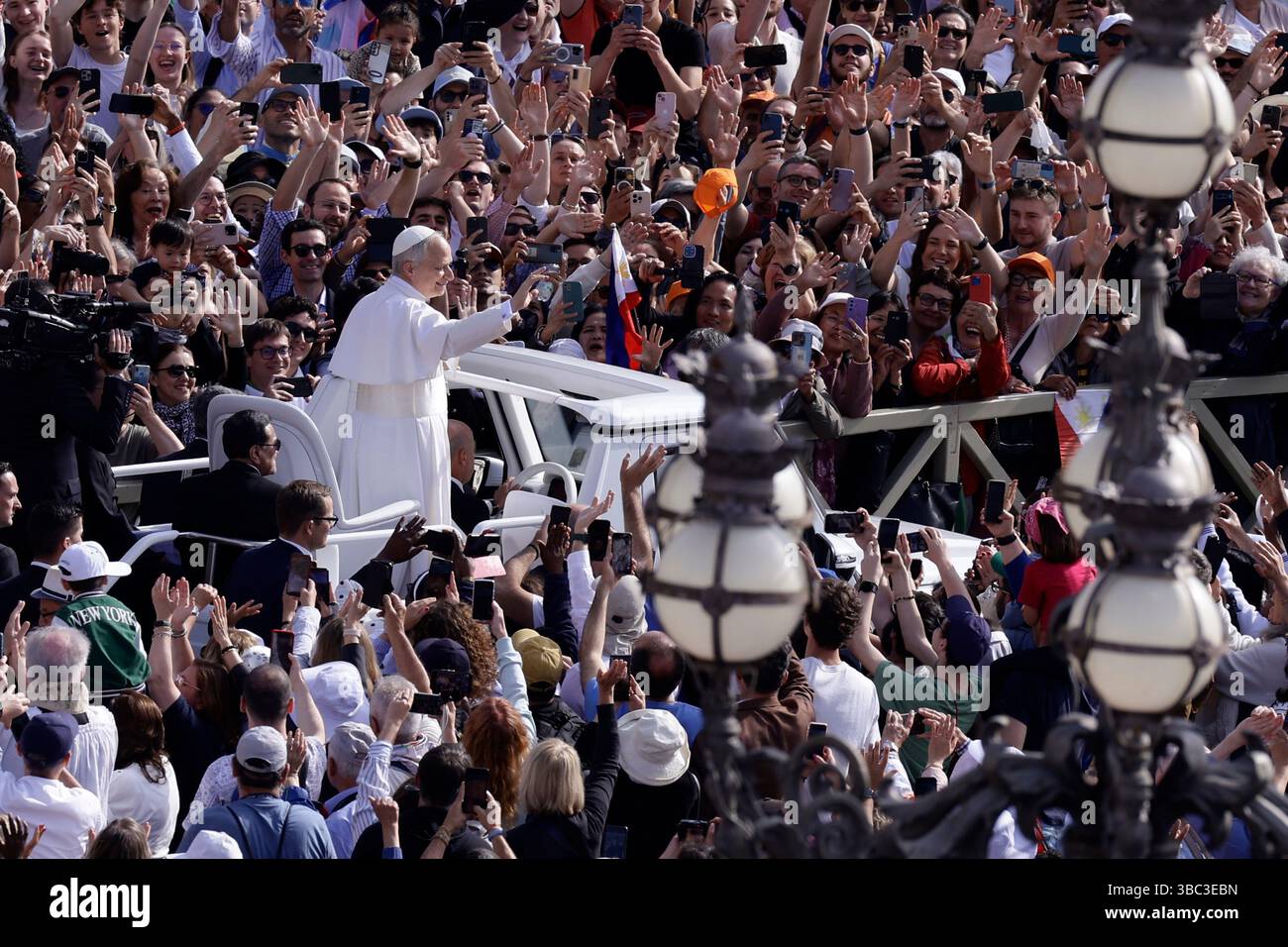 Vatican City, Italy. 18th May, 2025. Holy Father Leo XIV indulges the ...