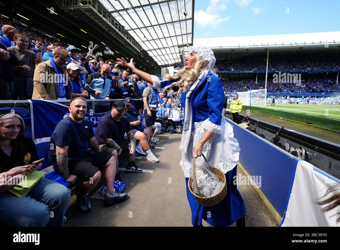 The Everton Toffee Lady ahead of the Premier League match at Goodison ...