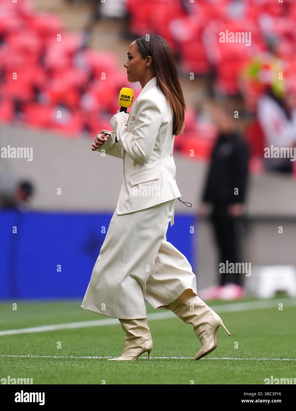 Presenter Alex Scott before the Adobe Women's FA Cup Final match at ...