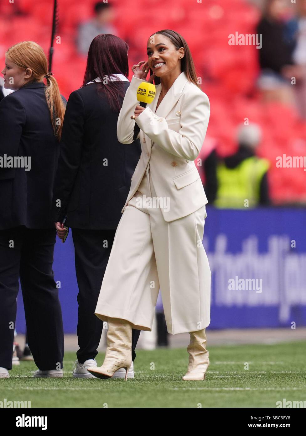 Presenter Alex Scott before the Adobe Women's FA Cup Final match at ...