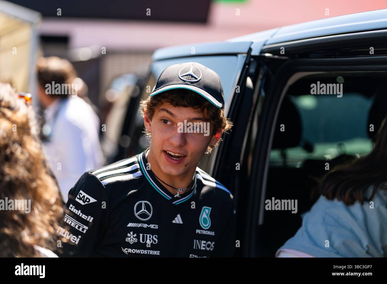 Imola, Italy. 17th May, 2025. Mercedes-AMG PETRONAS F1 Team's Italian driver Kimi Antonelli in ...