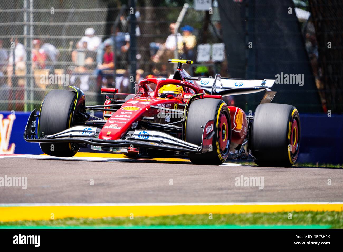 Scuderia Ferrari HP F1 Team's English driver Lewis Hamilton during the ...
