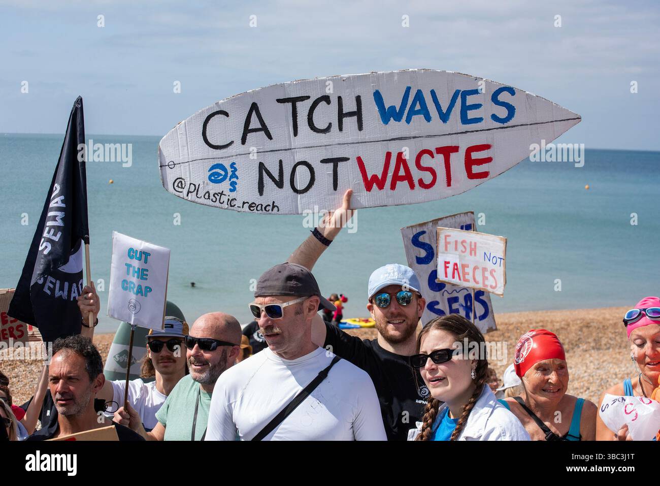 A protester holds a placard expressing his opinion during the ...