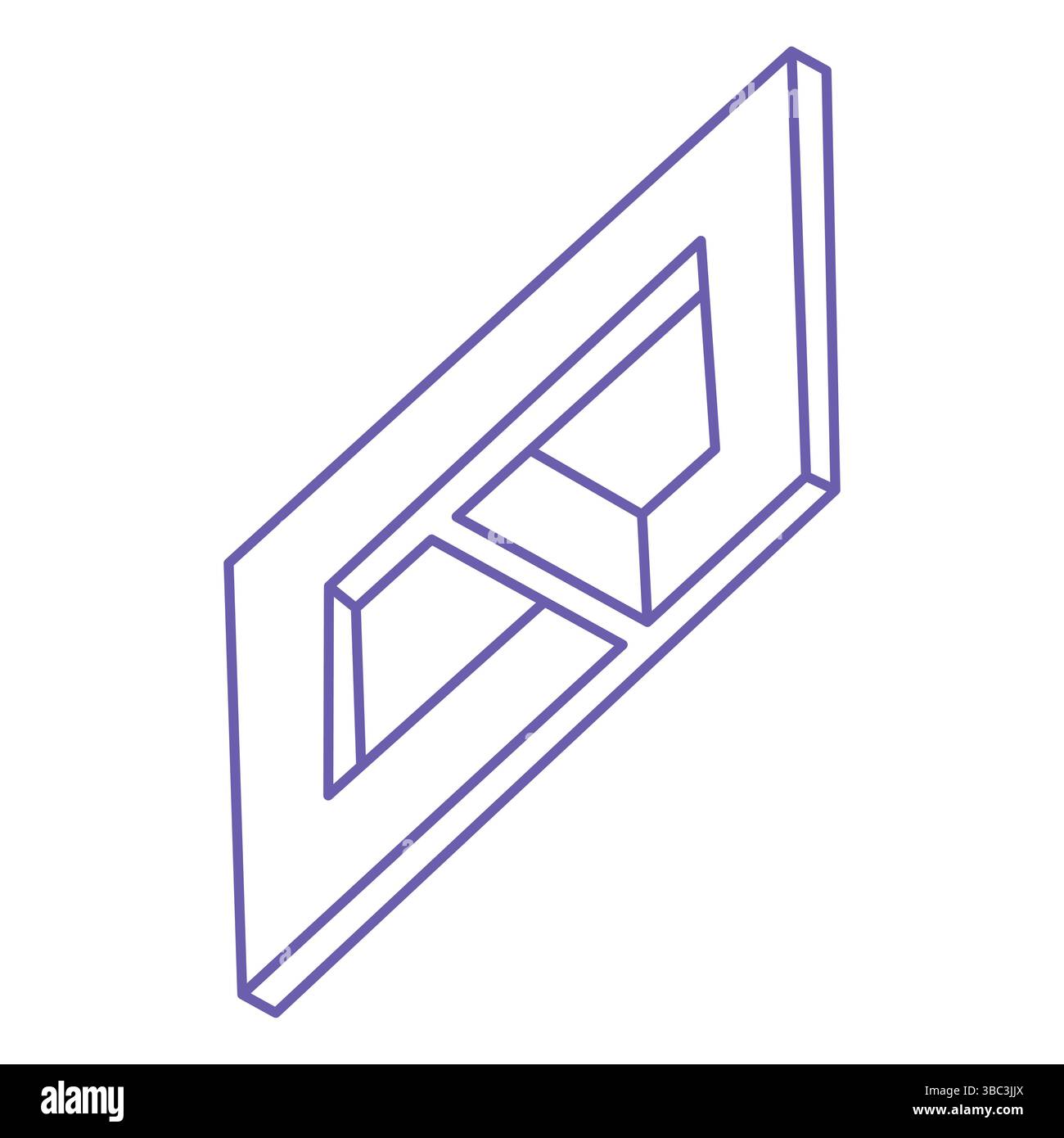 Optical illusion logo. Impossible shapes. Sacred geometry figures. Abstract eternal geometric ...