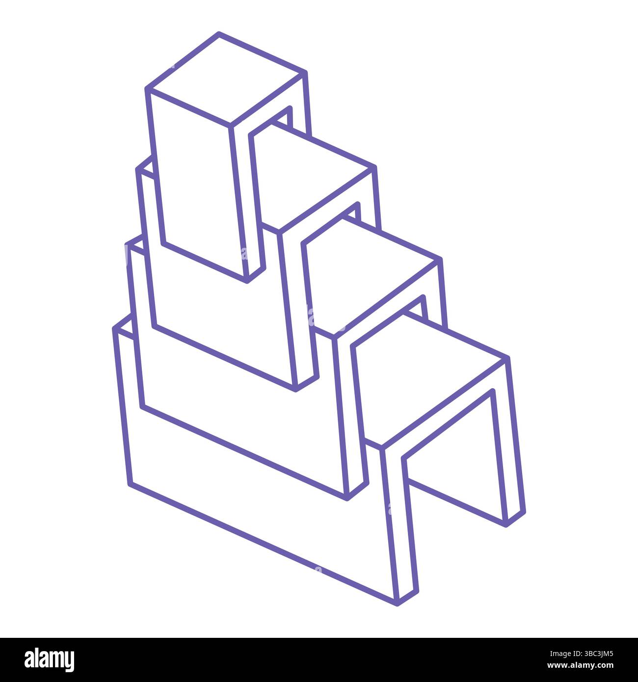 Impossible optical illusion shapes. Optical art object. Impossible ...
