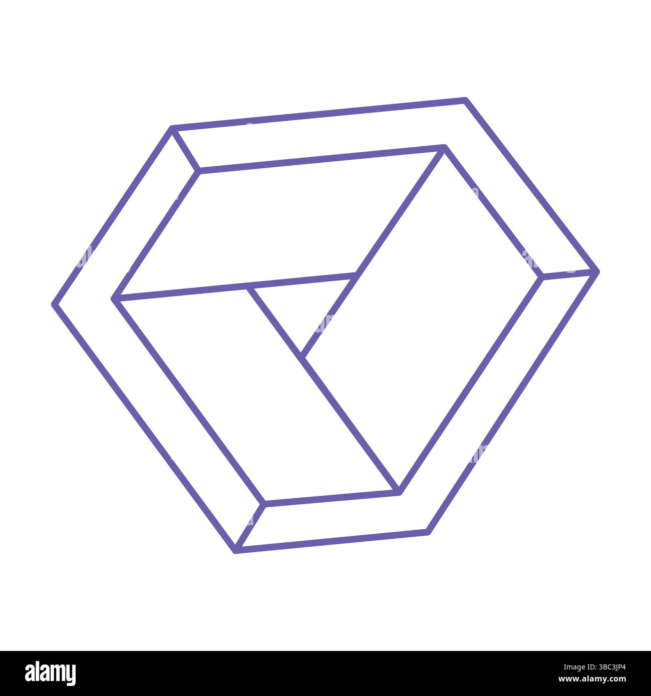 Illusion shapes. 3d geometry. Optical illusion figure. Sacred geometry ...