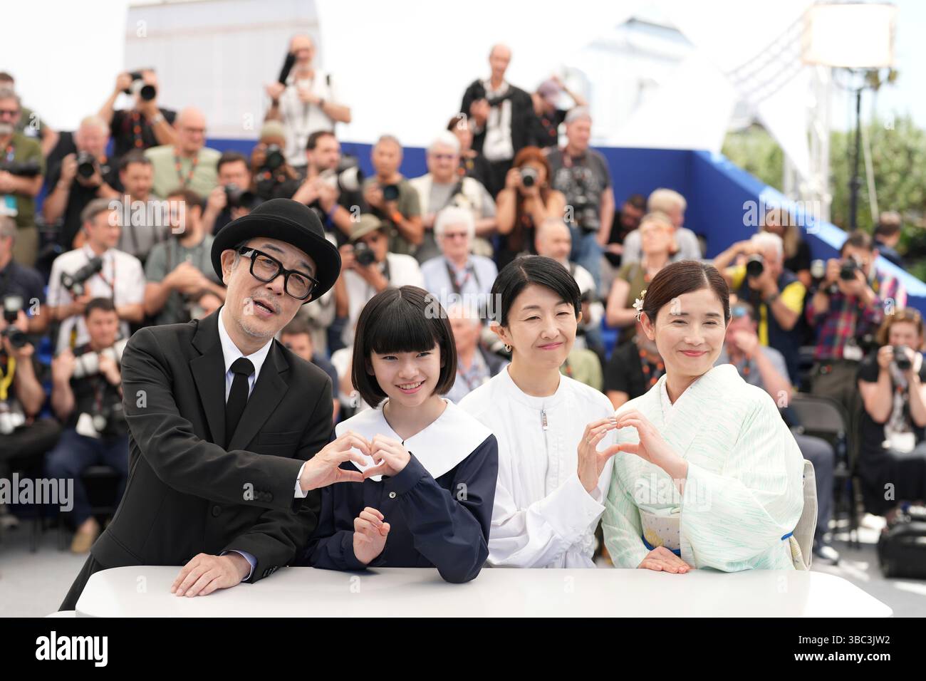 CORRECTS NAME: Lily Franky, from left, Yui Suzuki, director Chie ...