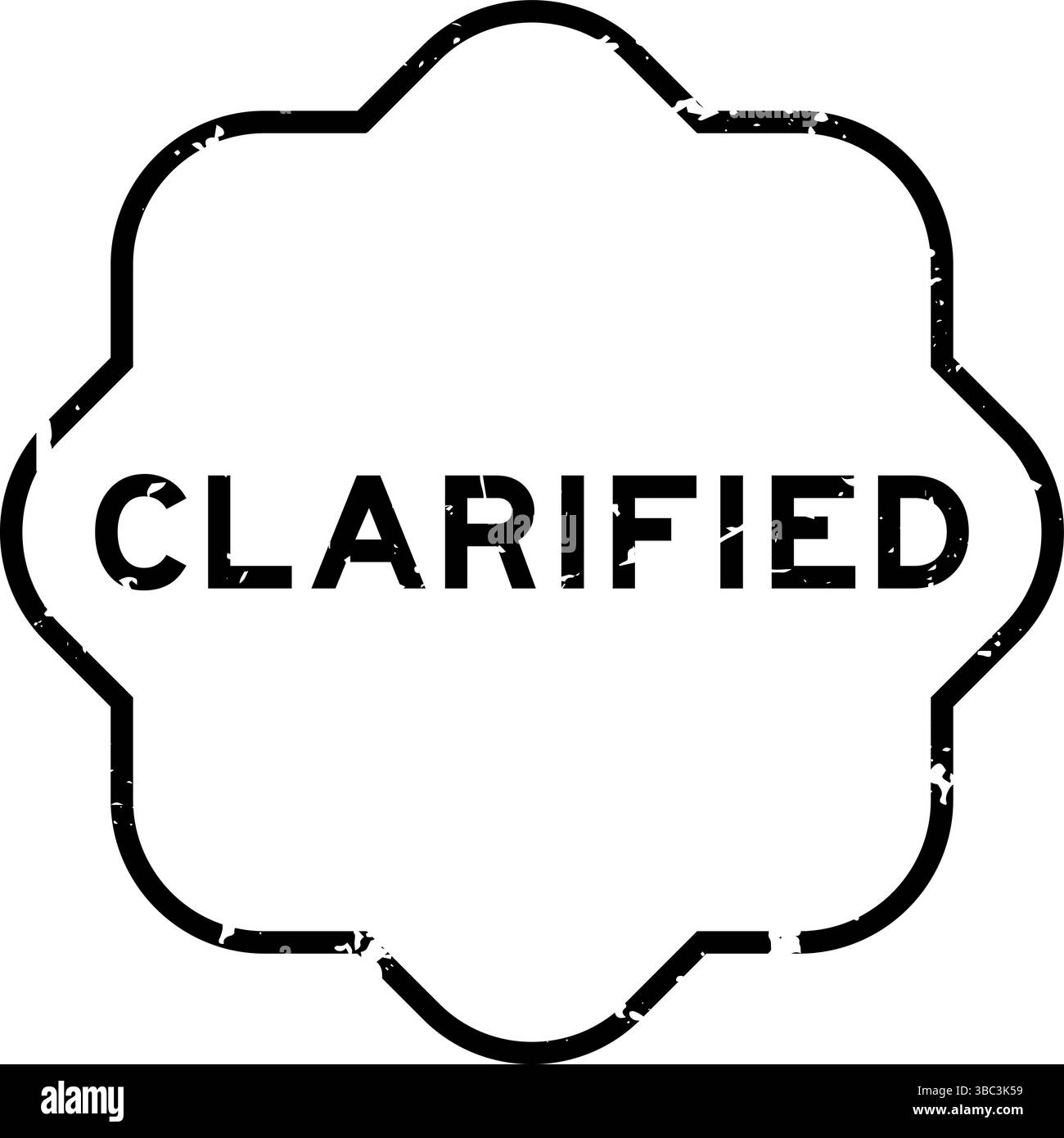Grunge black clarified word square rubber seal stamp on white background Stock Vector Image ...