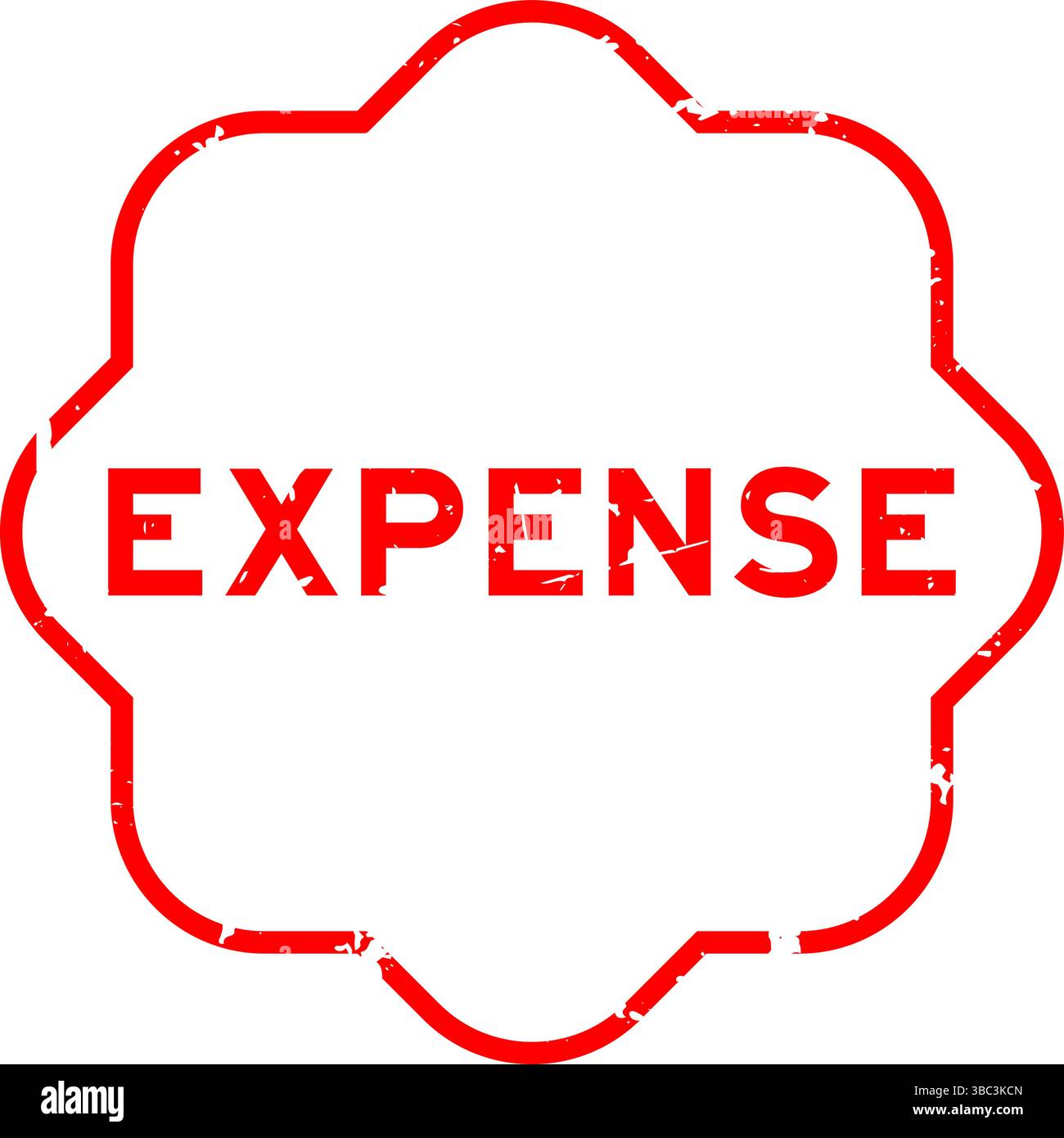 Grunge red expense word rubber seal stamp on white background Stock ...