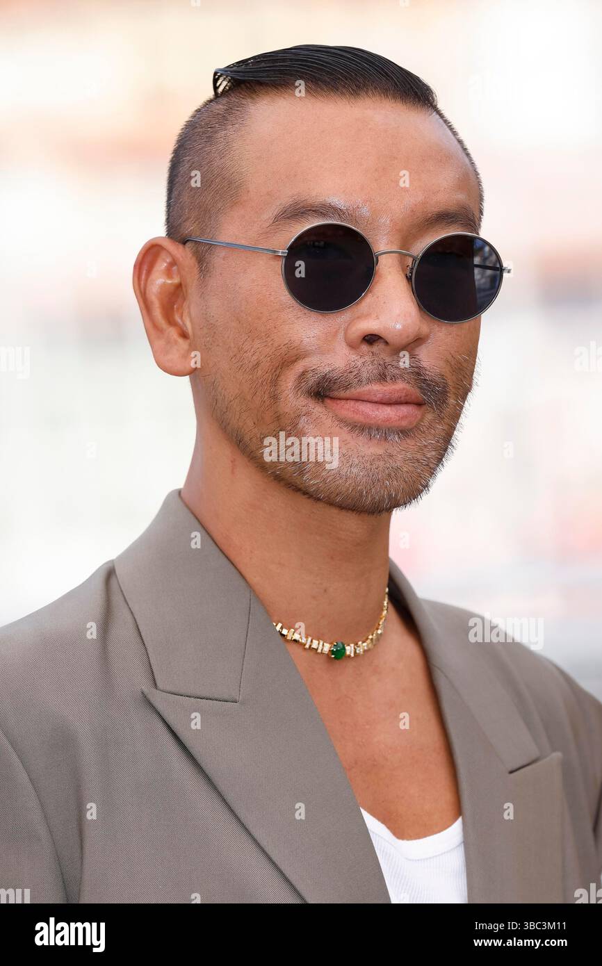 Juno Mak poses at the photocall of 'Sons Of The Neon Night' during the 78th Cannes Film Festival ...