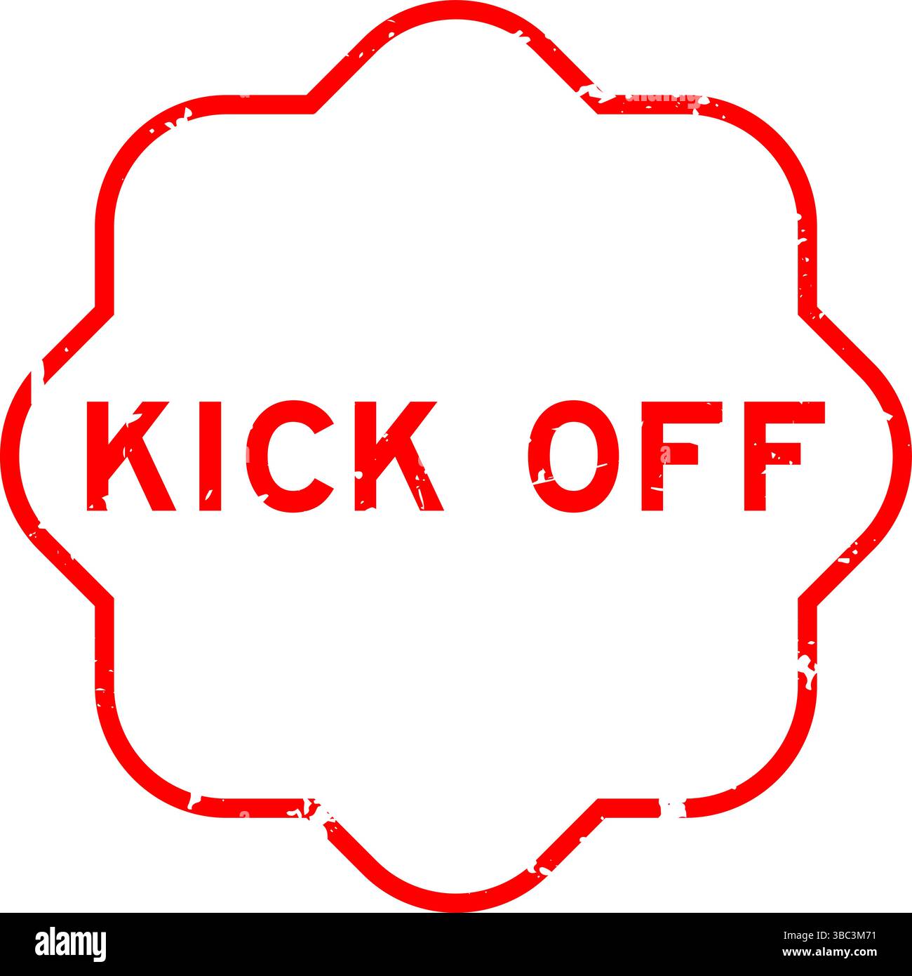 Grunge red kick off word rubber seal stamp on white background Stock Vector Image & Art - Alamy