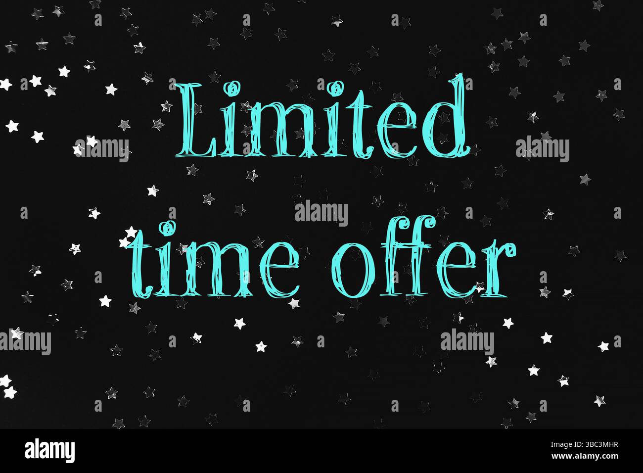 Limited time offer is shown on a black background with stars. The offer ...
