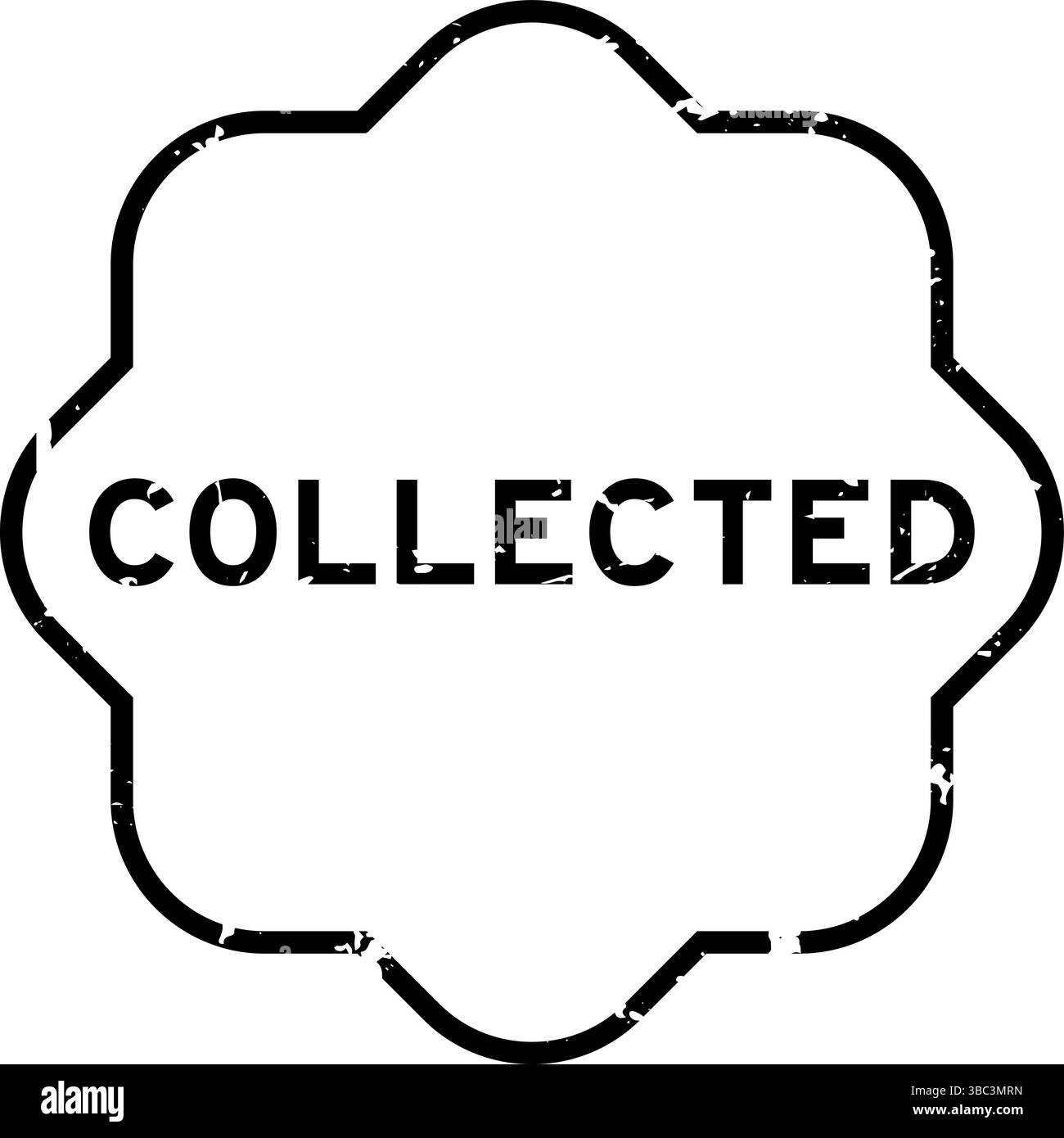 Grunge black collected word square rubber seal stamp on white background Stock Vector Image ...