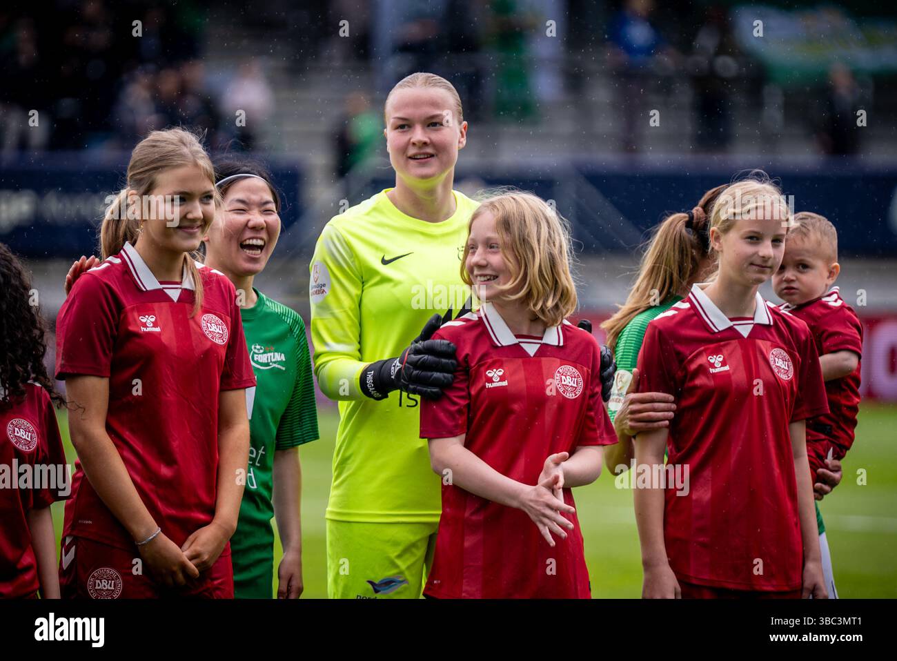 Lyngby, Denmark. 17th May, 2025. Goalkeeper Freja Thisgaard of Fortuna ...