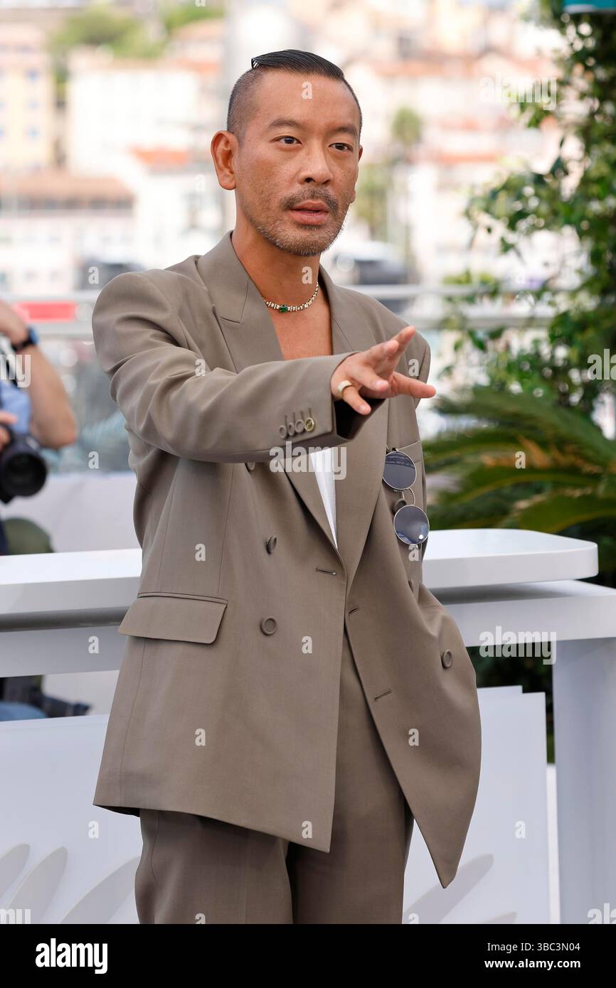 Juno Mak poses at the photocall of 'Sons Of The Neon Night' during the 78th Cannes Film Festival ...