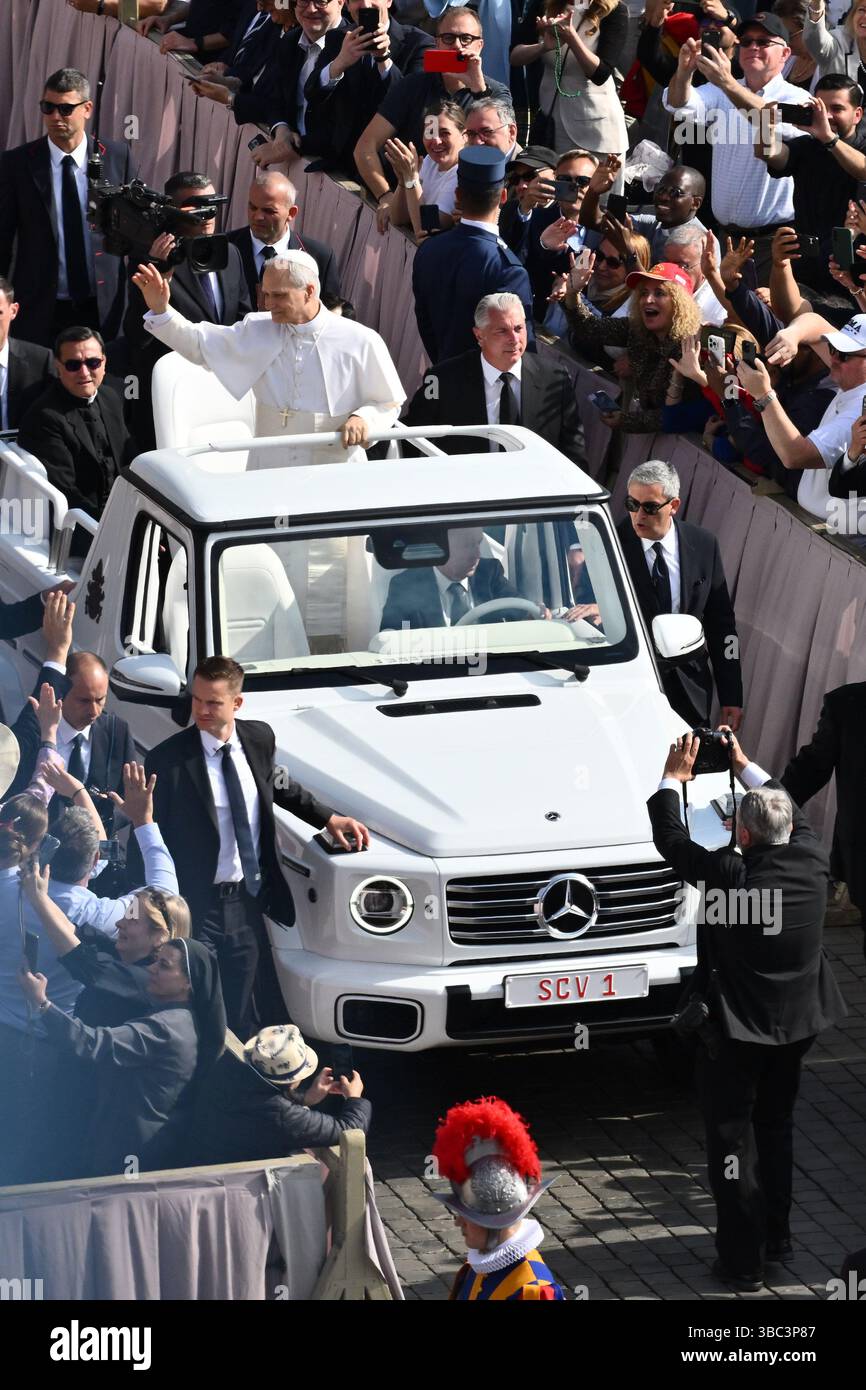 Vatican City, Vatican. 18th May, 2025. Pope Leo XIV Holy Mass for the Beginning of the ...
