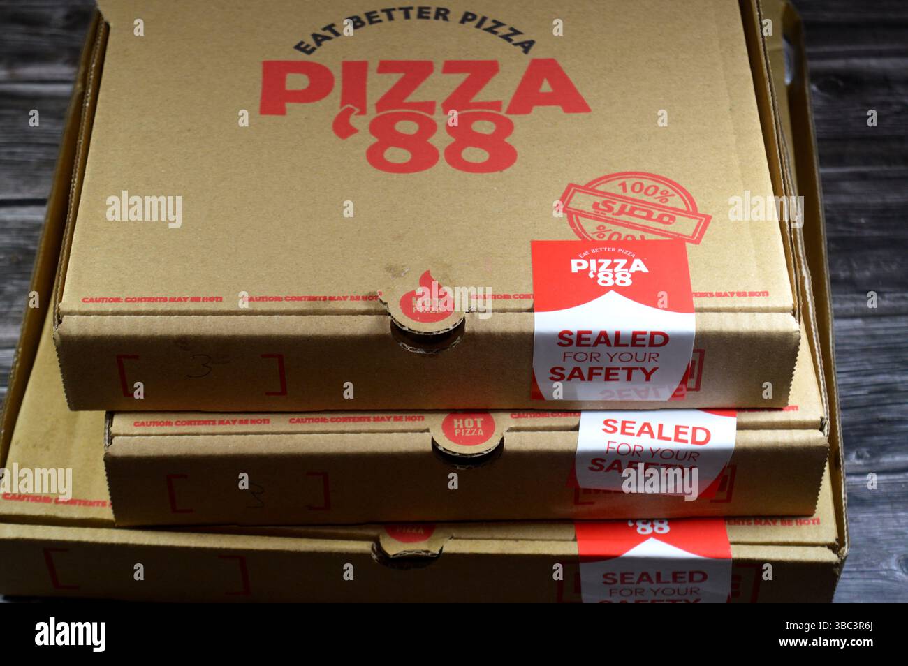 Cairo, Egypt, May 5 2025: Pizza 88 is a restaurant located in Egypt ...