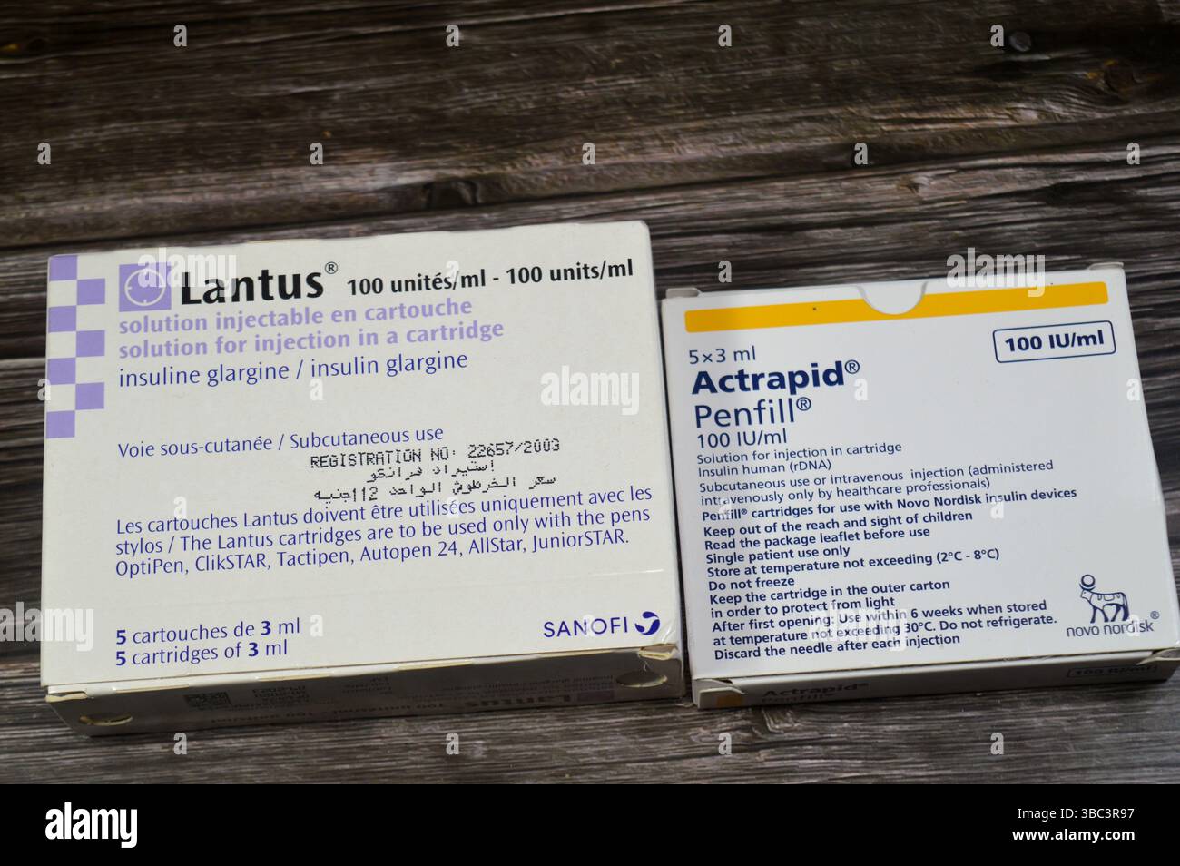 Cairo, Egypt, February 21 2025: Lantus (insulin glargine injection) and ...