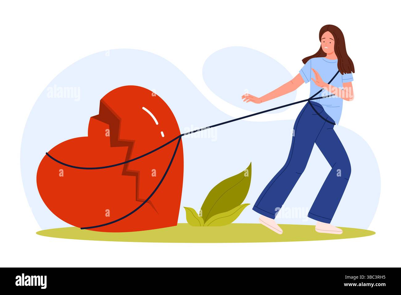 Bad relationship and divorce, separation problem, heartbreak and frustration, psychology ...