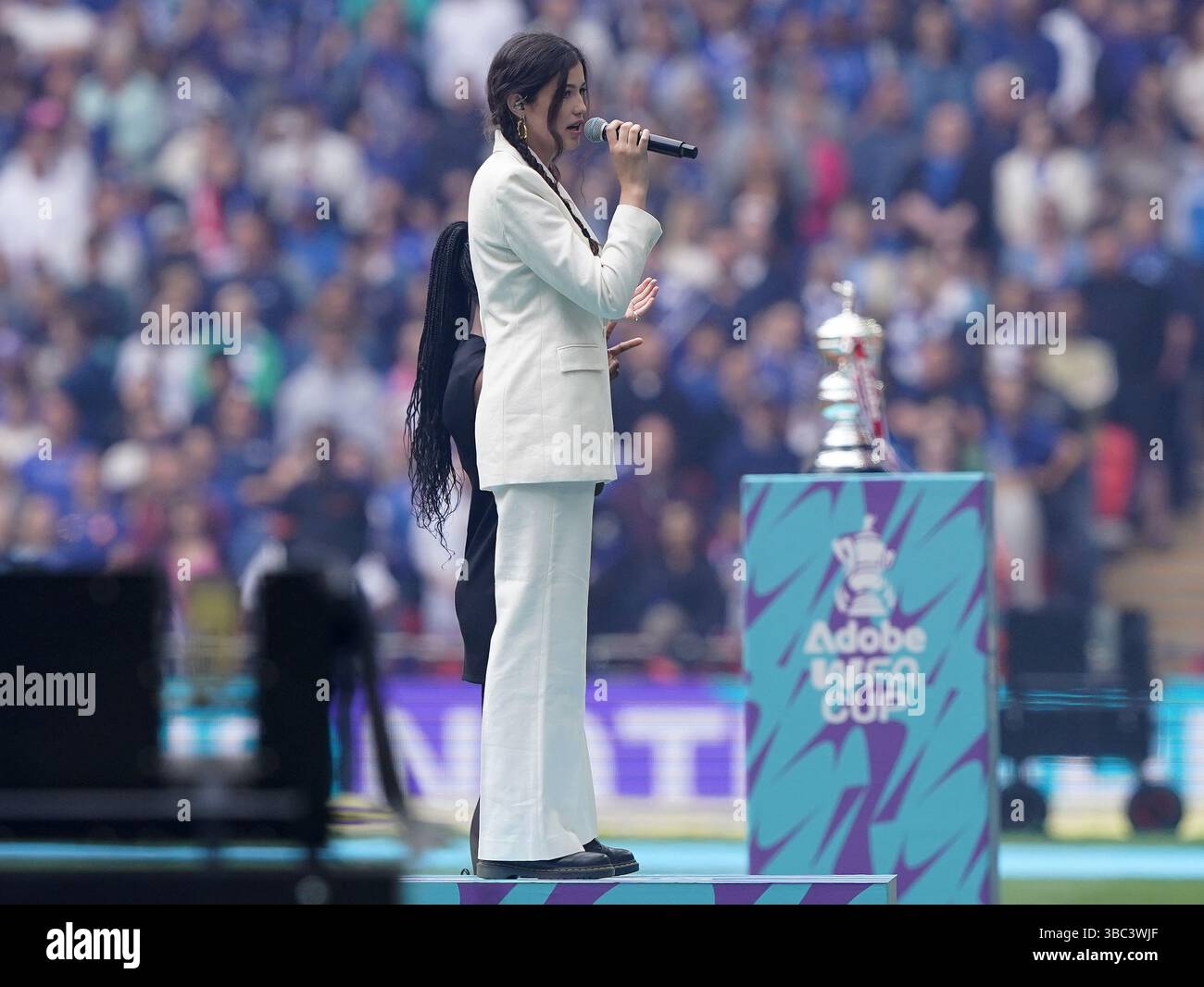 Siena MBC sings the national anthem ahead of the Adobe Women's FA Cup ...