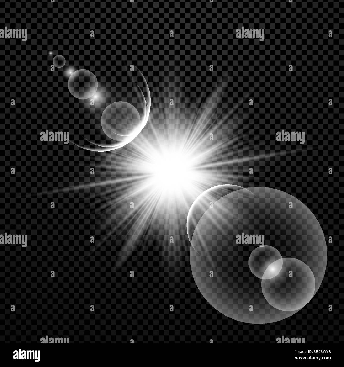 Shining star flare effect background Stock Vector Image & Art - Alamy