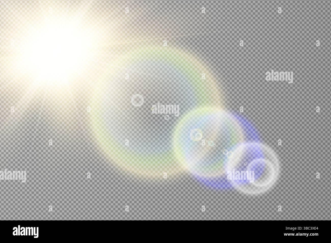 Realistic sun flare effect background Stock Vector Image & Art - Alamy