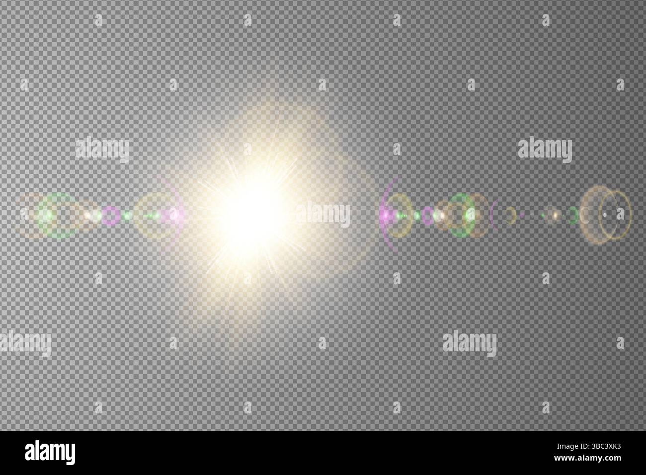 Realistic sun flare effect background Stock Vector Image & Art - Alamy