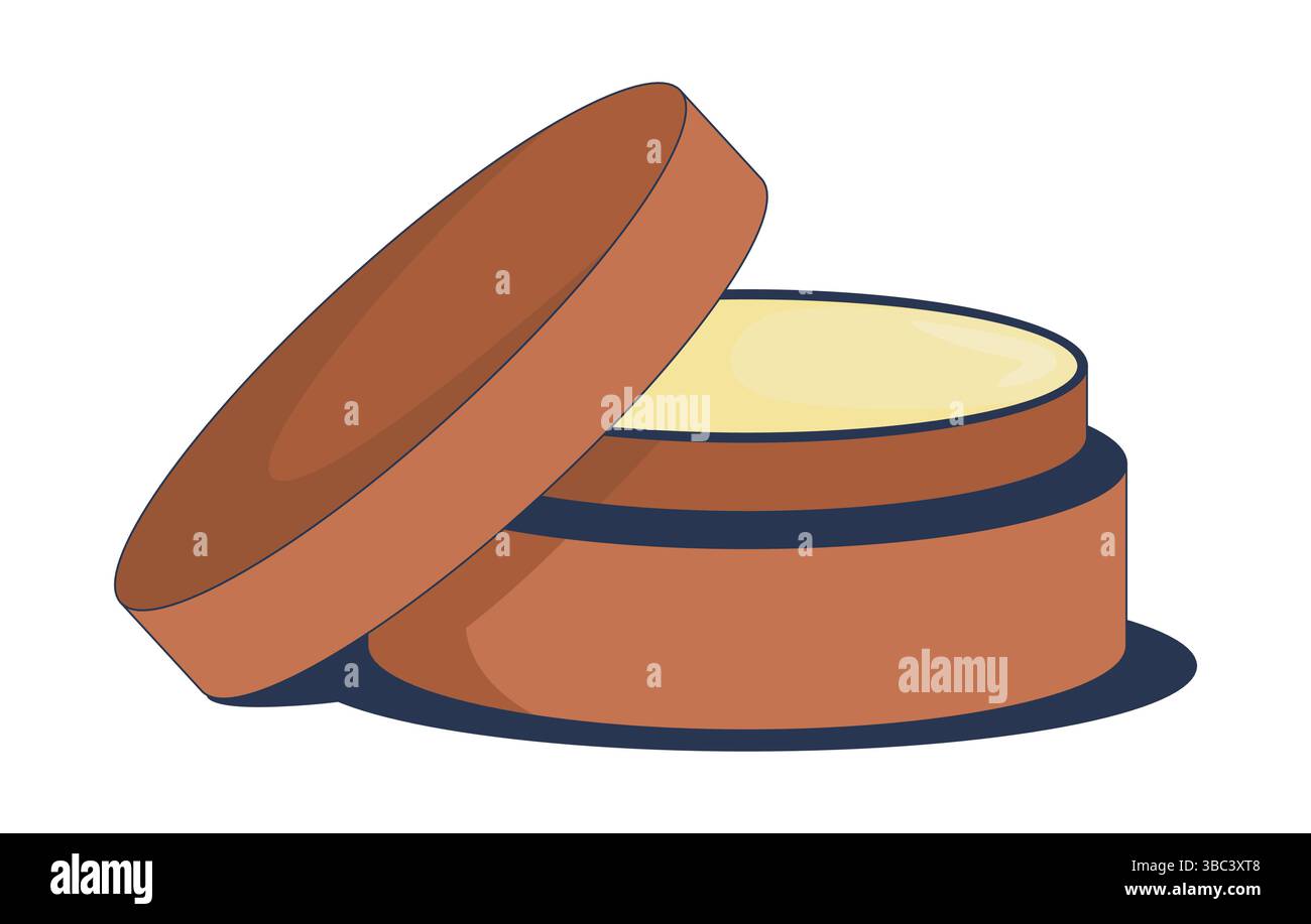 Open jar of creamy balm 2D cartoon object Stock Vector Image & Art - Alamy