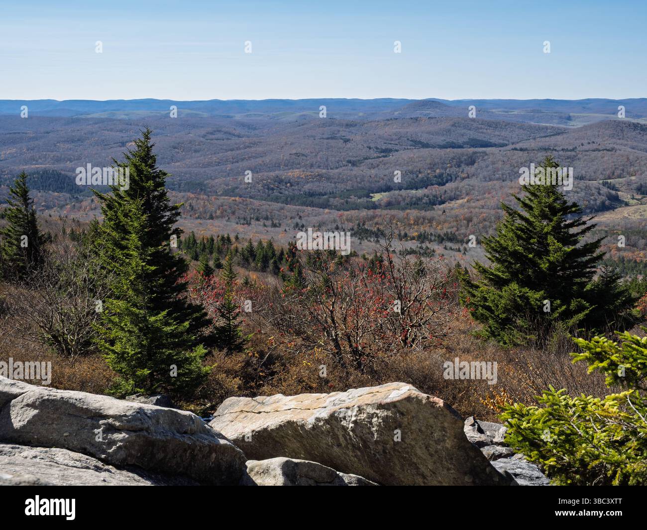 A breathtaking panorama of endless rolling hills from Spruce Knob ...