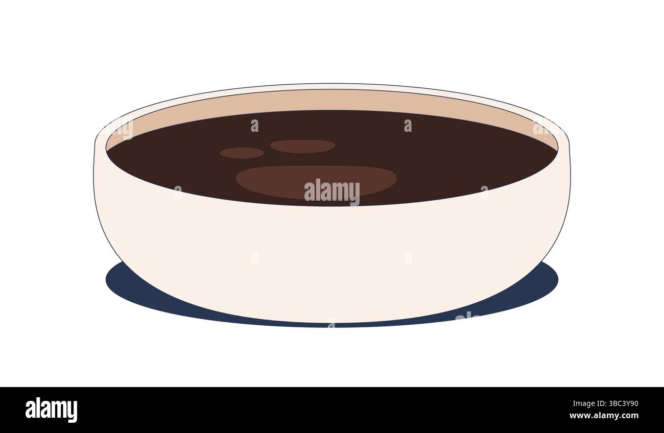 Hoisin sauce in bowl 2D cartoon object Stock Vector Image & Art - Alamy