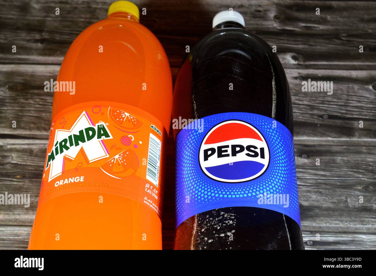 Cairo, Egypt, May 11 2025: Pepsi, a Cola flavor plastic bottle, a ...