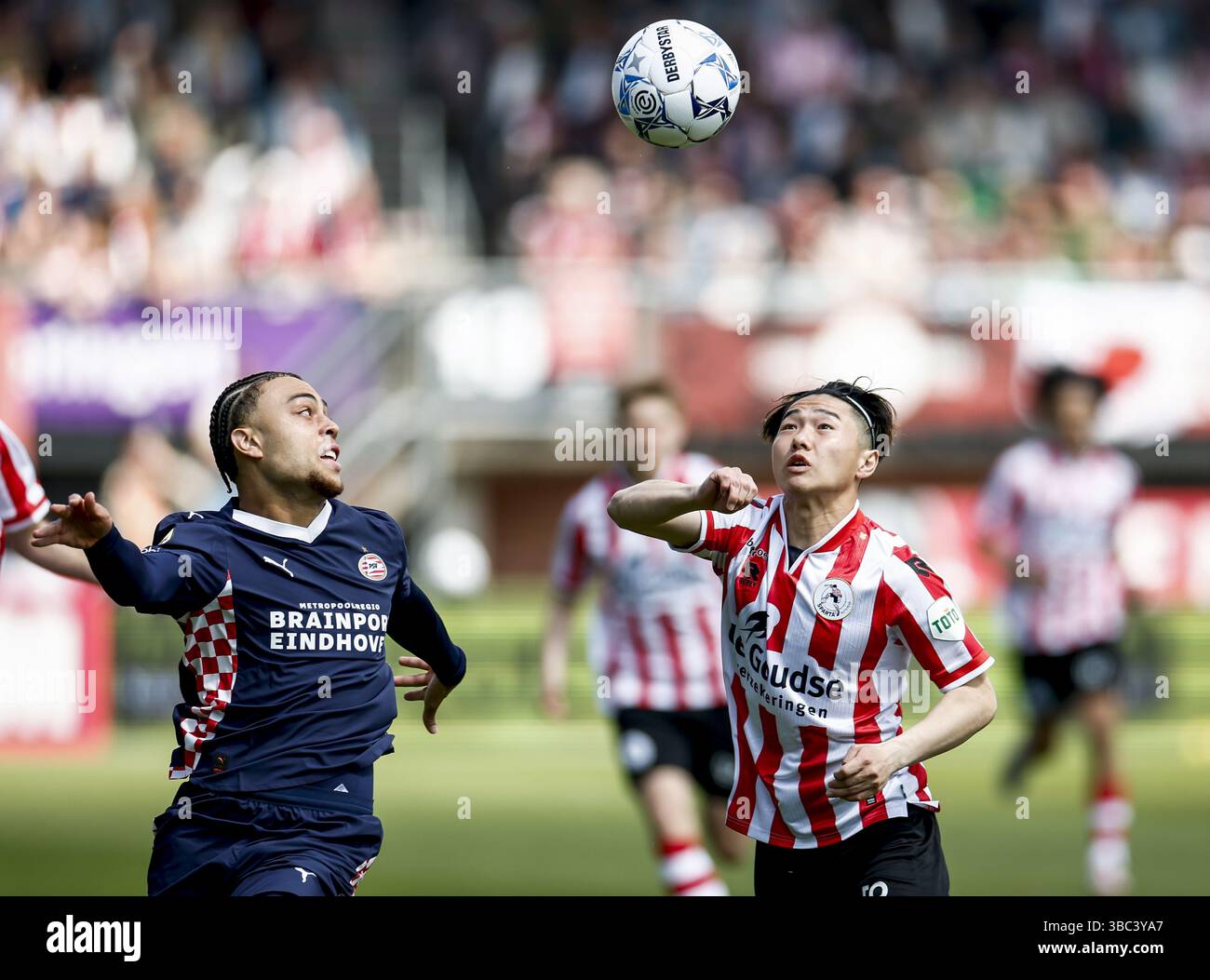 ROTTERDAM - (l-r) Sergino Dest of PSV Eindhoven, Shunsuke Mito of ...