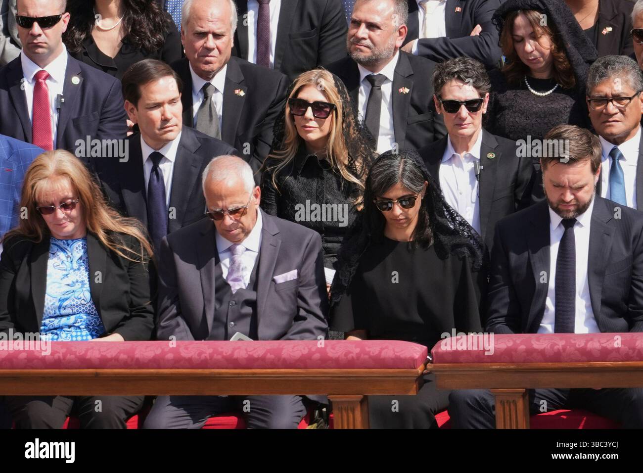 Front row right to left, Vice President JD Vance and second lady Usha ...