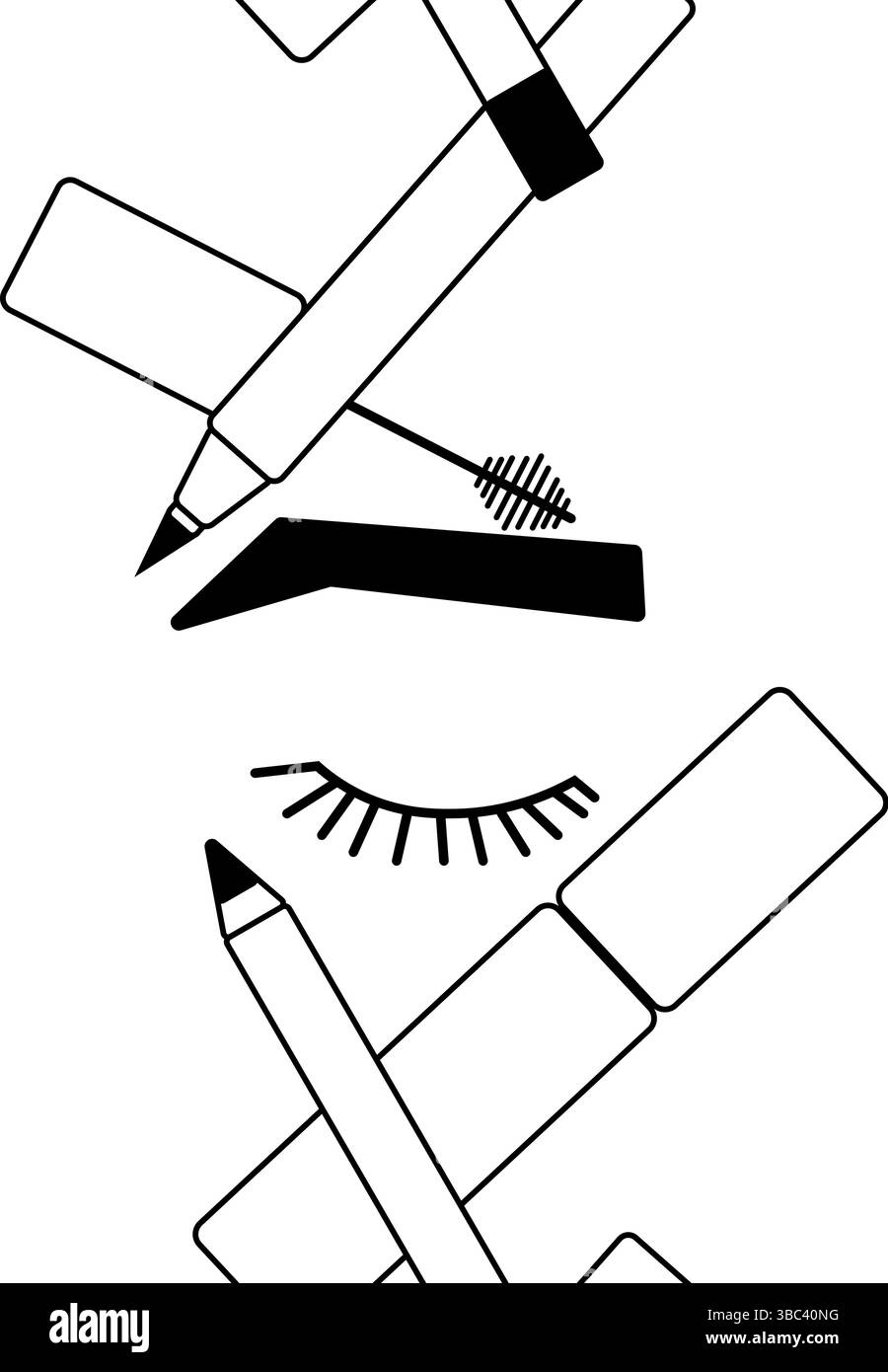 Abstract eye makeup Black and White Stock Photos & Images - Alamy