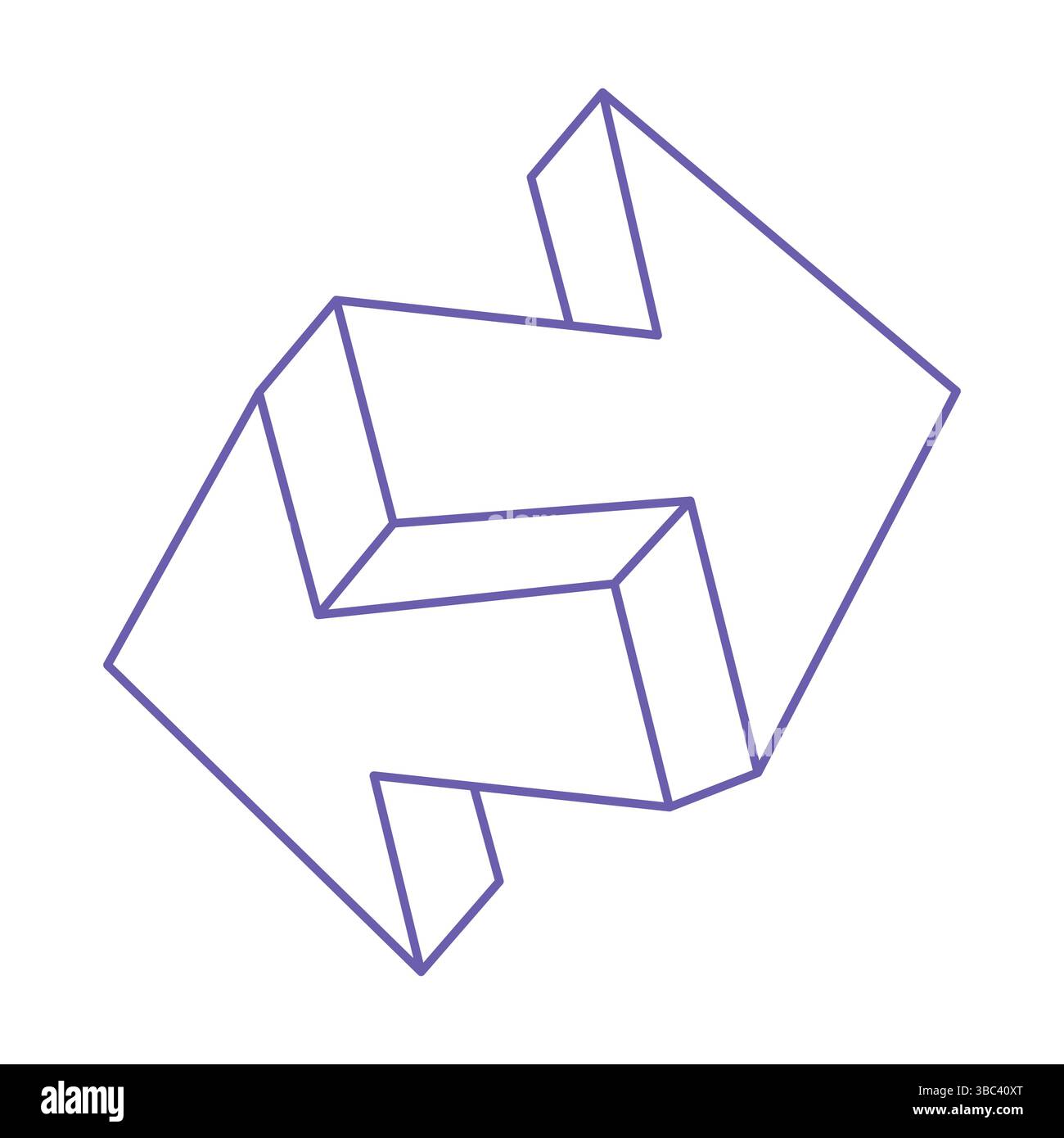 Illusion shapes. 3d geometry arrows. Optical illusion figures. Sacred ...