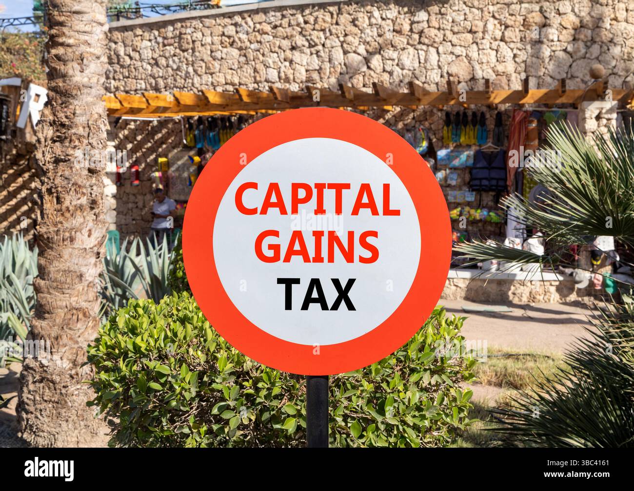 Capital gains tax symbol. Concept words Capital gains tax on beautiful ...