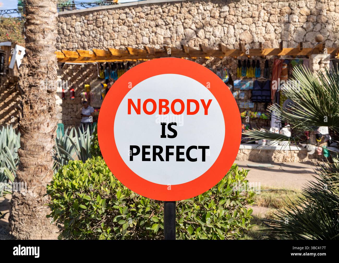 Nobody is perfect symbol. Concept words Nobody is perfect on beautiful ...