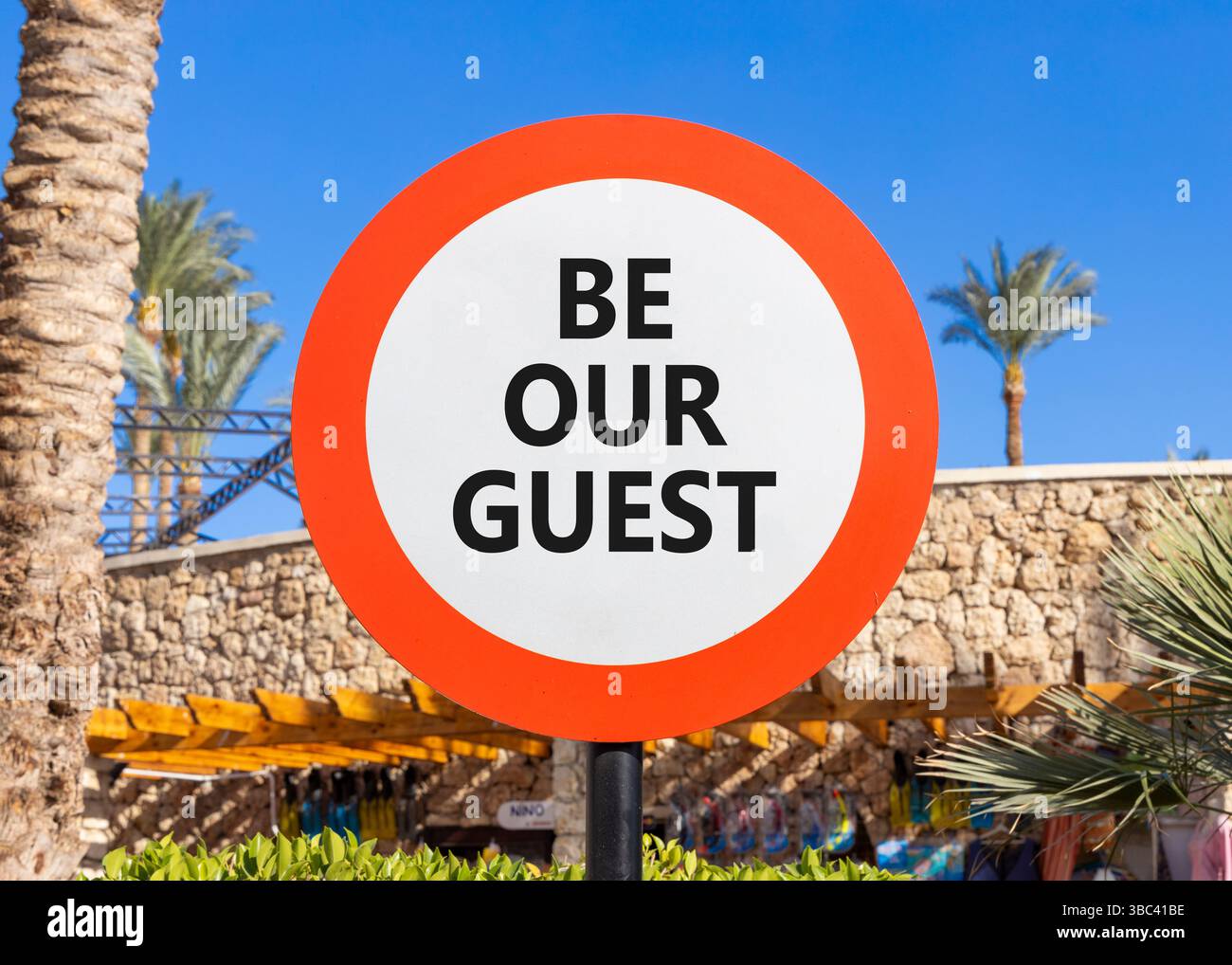 Be our guest symbol. Concept words Be our guest on beautiful big white ...