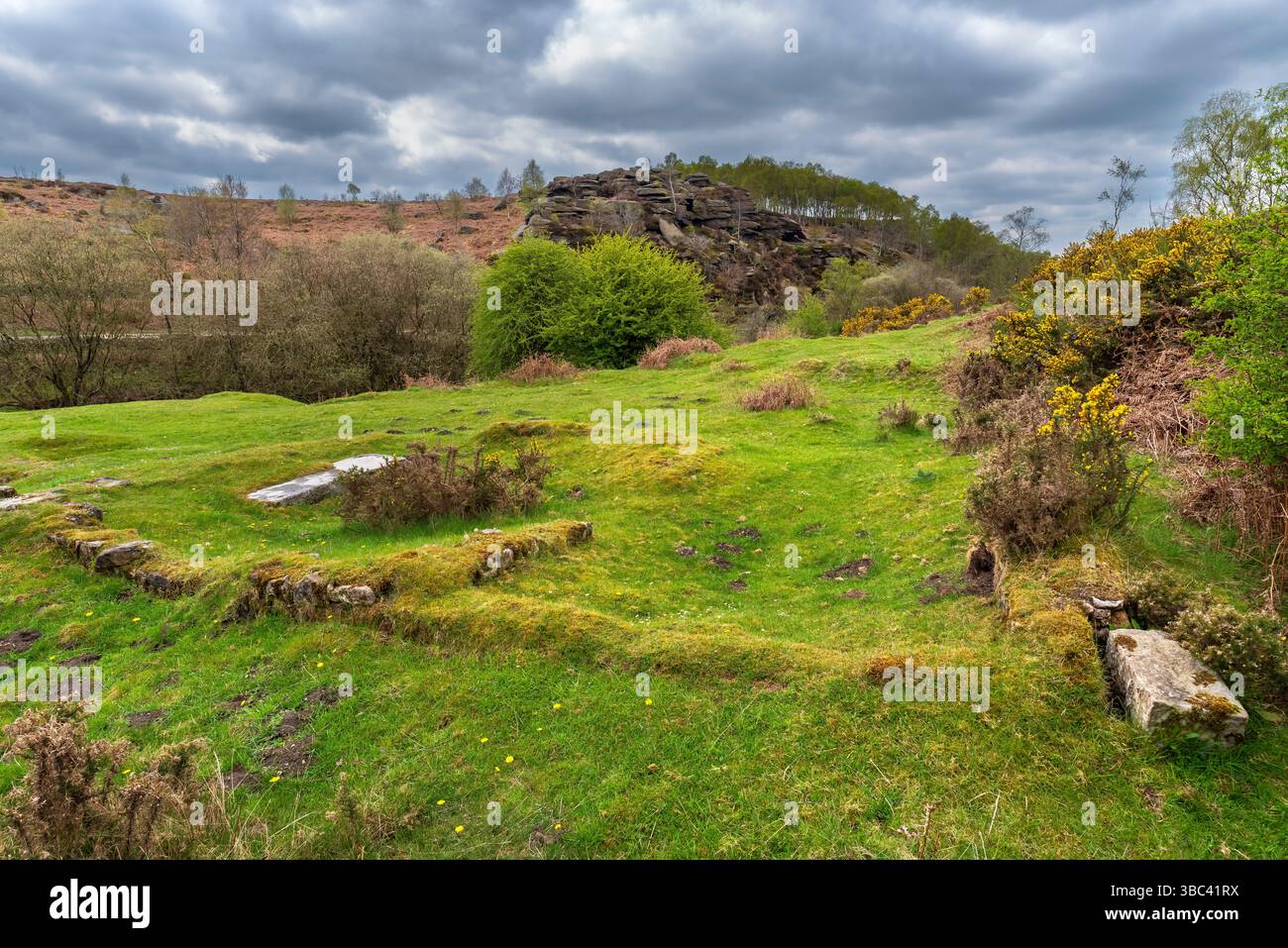 Barbrook Mill, historical lead-smelting works near Baslow, Peak ...