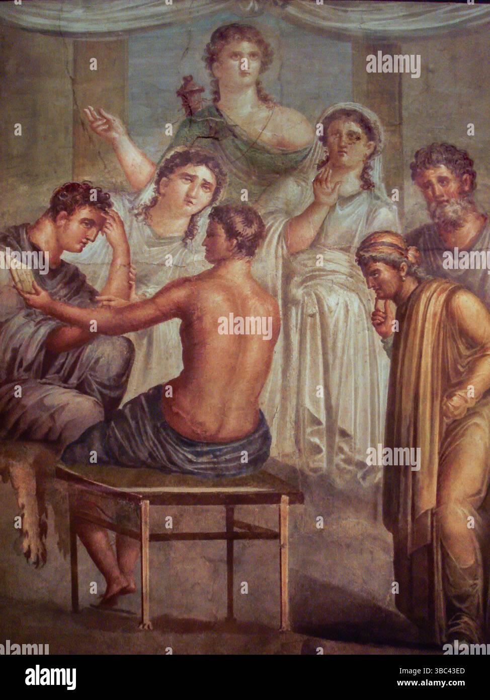 Alcestis and Admetus, ancient Roman fresco from the Augusteum in ...