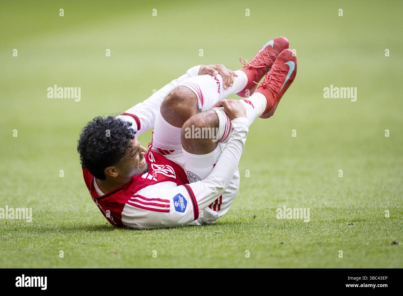 AMSTERDAM - Ajax player Owen Wijndal during the Dutch Eredivisie match ...