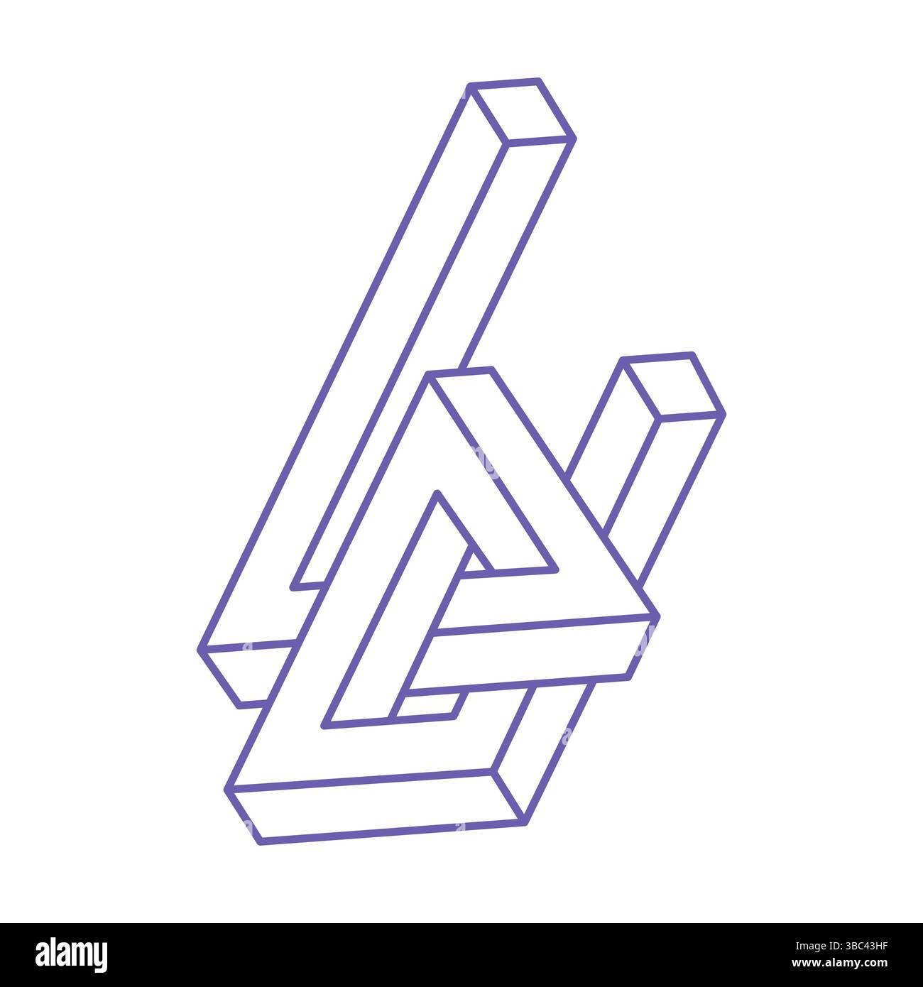 Impossible shapes, optical illusion, vector. Optical art objects. Logo ...